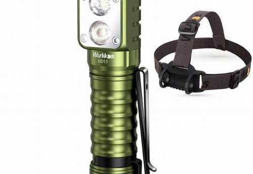 Налобный фонарь Wurkkos HD15 Green, 2000lm