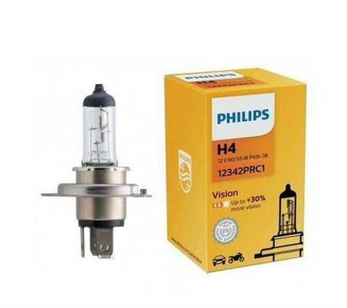 Лампа галоген H4 60/55 Вт +30 Fhilips 12342PRC1