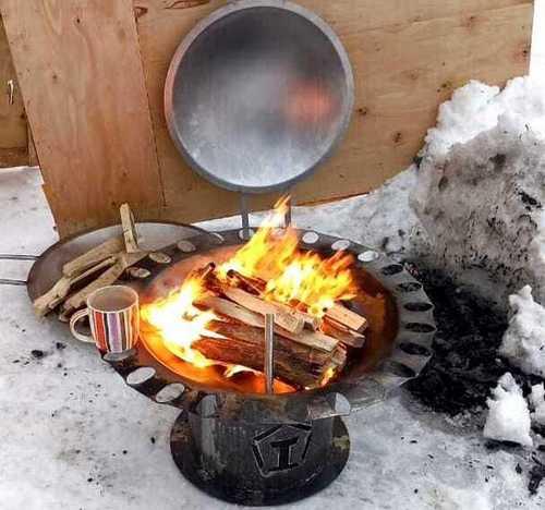 Очаг для костра, мангал, садж из нержавеющей стали