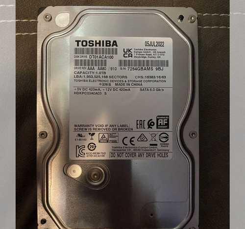 Toshiba жесткий диск 1 tb