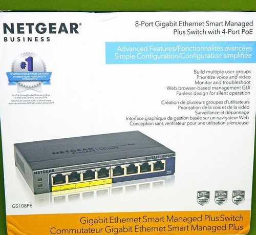 Netgear 8-Port Gigabit Ethernet GS108PEv3 - 4x PoE