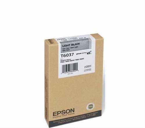 Струйный картридж Epson T6037 Светло-серый 139114
