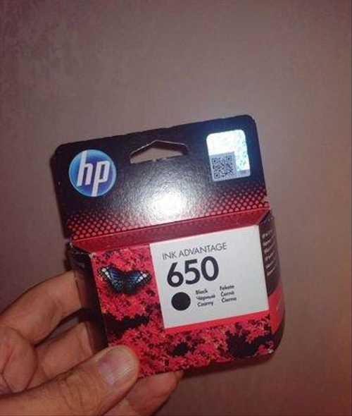 Картридж HP650 чёрный запечатан