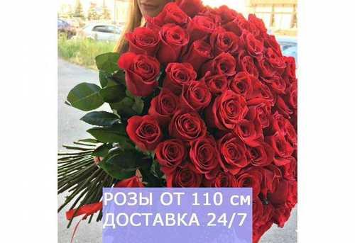 Розы Метровые 100 см доставка Москва