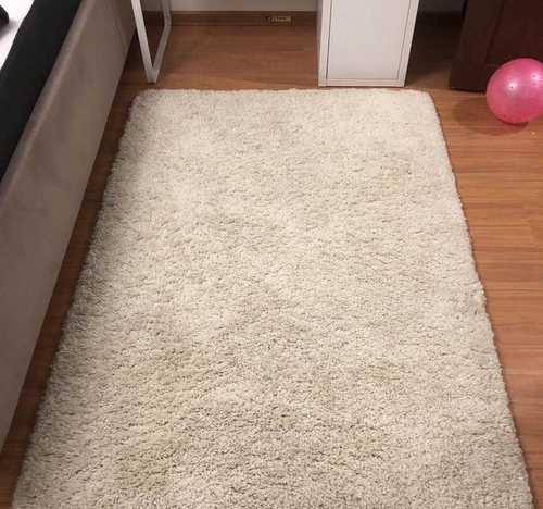 Ковер IKEA белый длинный ворс