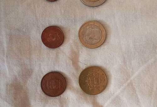 Монеты. Латвия(евро) 8 штук