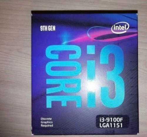 Процессор intel core i3 9100f