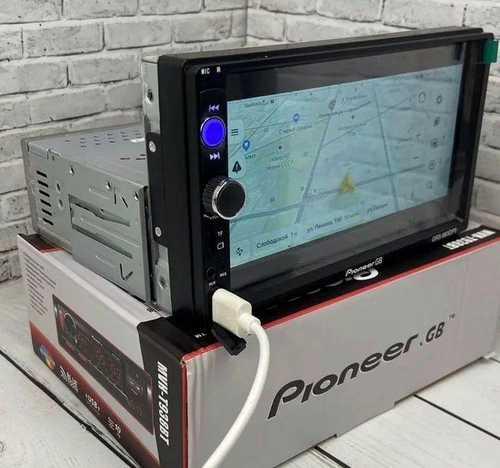 Магнитола Pioneer 1din с Большим экраном (Новая)