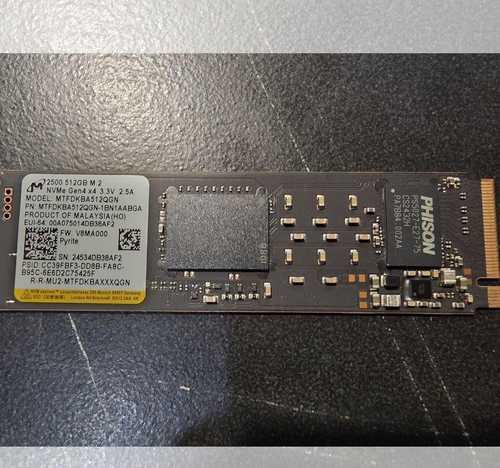 SSD 512 Micron NVMe Gen4*4