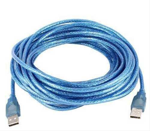 Дата-кабель Noname USB A(M) -USB A(M) 5.0м (Синий)