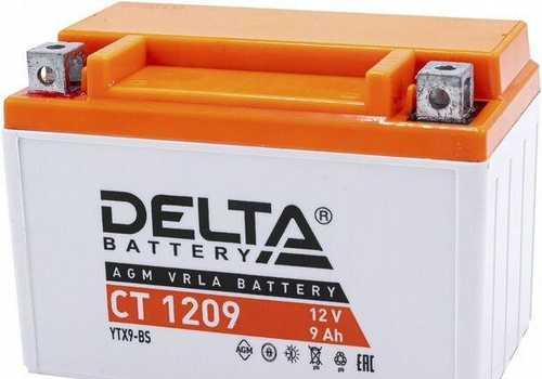 Аккумулятор delta CT 1209 12V (YTX9-BS, YTX9) 9 Ач