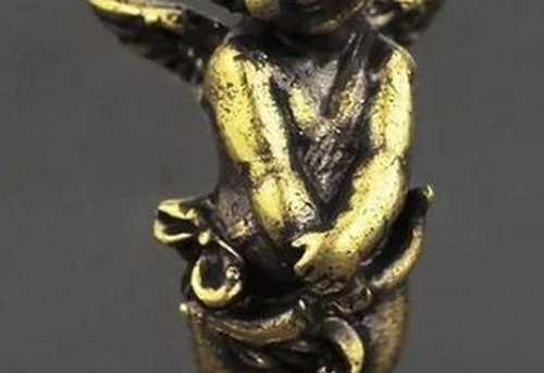 Статуэтка фигурка ангел купидон латунная в бронзу