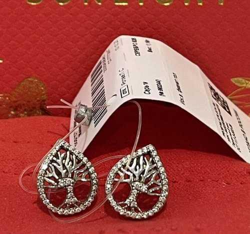 Серьги серебряные санлайт
