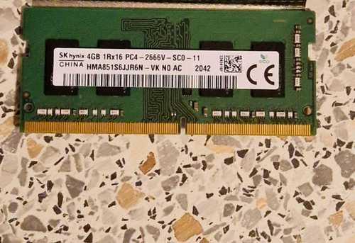 Оперативная память для ноутбука DDR4 4gb