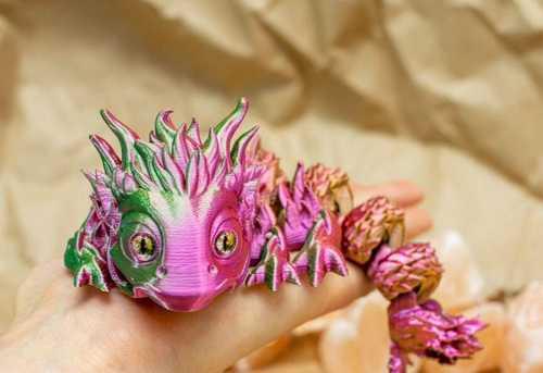 Игрушка шарнирный дракон Цветочный дух. 3D печать