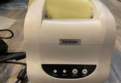 Термопринтер этикеток Xprinter XP-365B USB белый