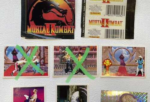 Карточки Mortal Kombat, вкладыши Мортал Комбат