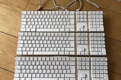 3 клавиатуры Apple A1048, 2003 винтаж ретро Mac