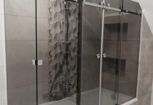 Перегородки из закаленного стекла на ванную