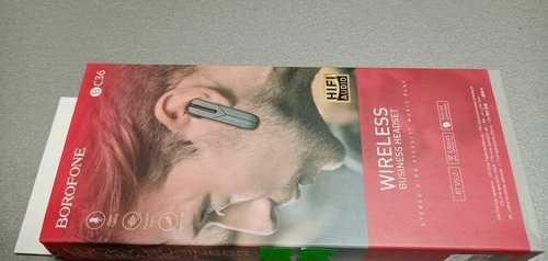 Гарнитура bluetooth borofpne BC36 черный bс36