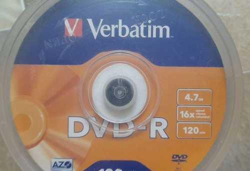 Оптический Диск DVD-R 4.7гб 16x, 120min(100 штук)
