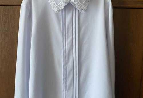 Белая блузка для девочки 140