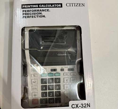 Калькулятор с кассовой лентой citizen