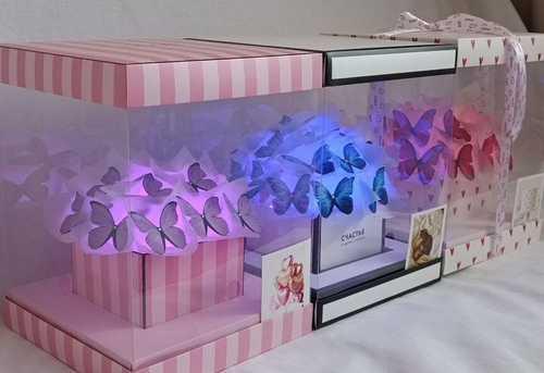 Эстетика букеты бабочка + подарочная коробка