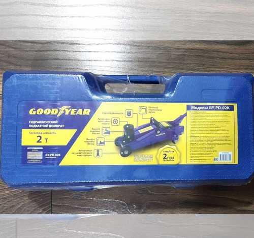 Новый гидравлический домкрат Goodyear 2 т. Кейс