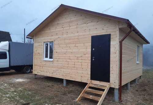 Каркасный дом 6х7м без внутренней отделки