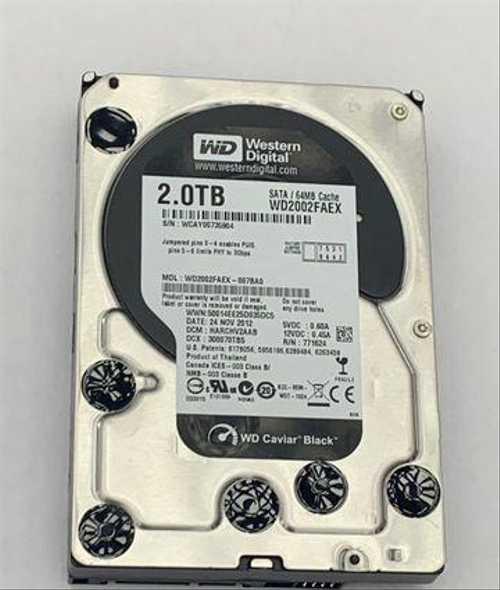 Продаю жесткий диск для пк 2тб WD2002faex