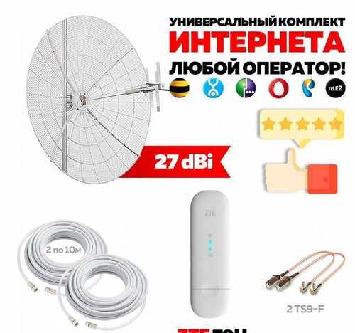 Мощный Комплект 4G Интернета ZTE 79U KNA27