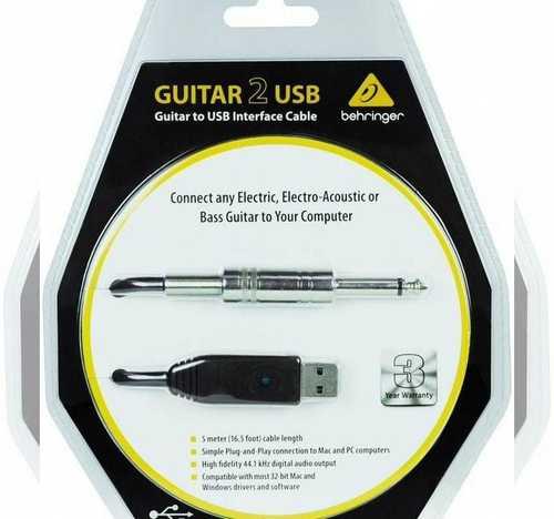 Behringer guitar2USB - Инструментальный кабель