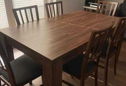Кухонный стол и 6 крепких стульев