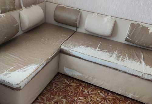 Угловой диван для кухни со спальным местом бу
