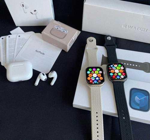 Наушники Аirods 3   Apple watch 9 ini 38mm