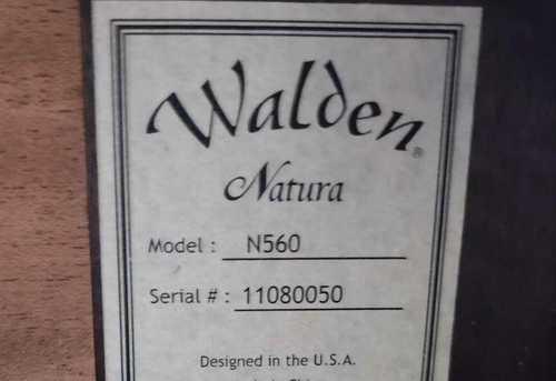 Классическая гитара Walden N560 с чехлом