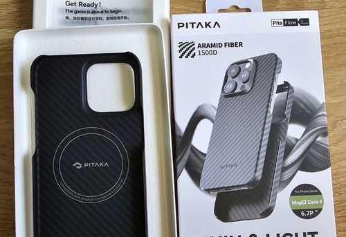 Новый чехол Pitaka iPhone 15 Pro Max Grey/Twill
