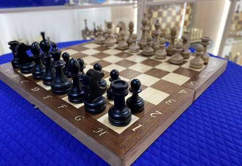 Шахматы шпонированные махагон, 42х21 см