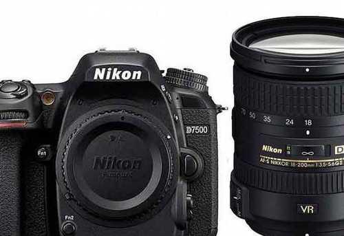 Фотоаппарат nikon D7500 KIT 18-200 VR II Новый