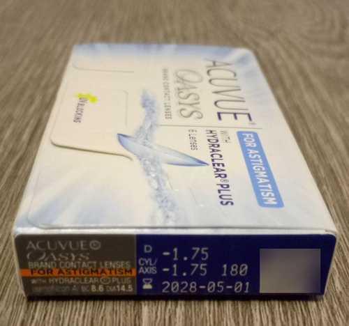 Линзы acuvue oasys astigmatism -1.75