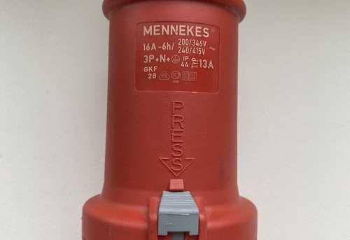 Вилка силовая mennekes 3P+N+E 415В 16А IP44