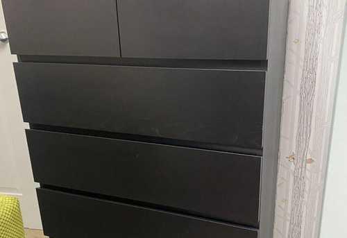 Комод IKEA мальм 6 ящиков коричневый