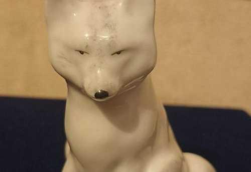 Фарфоровая статуэтка Рижский фз "Полярная лиса"