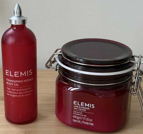 Косметика Elemis, набор для тела (масло   скраб)