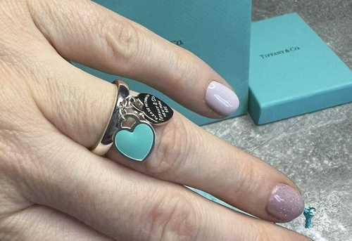 Кольцо с двумя сердцами. Tiffany