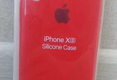 Чехол iPhone X/Xs силиконовый с логотипом