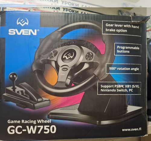 Игровой руль sven gc w750