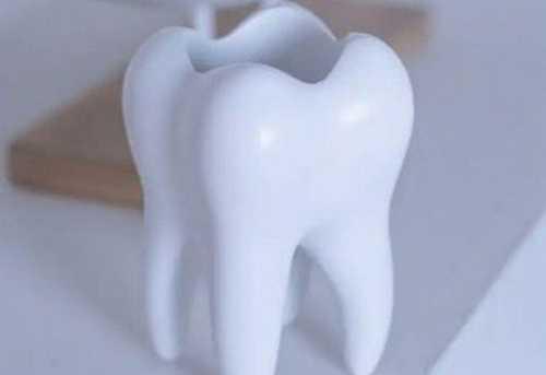 Каркасная силиконовая форма Зуб кашпо