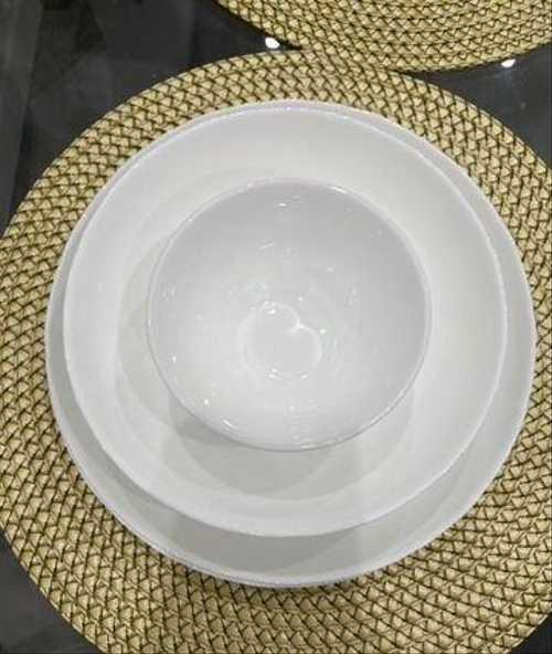 Набор тарелок luminarc белый цвет